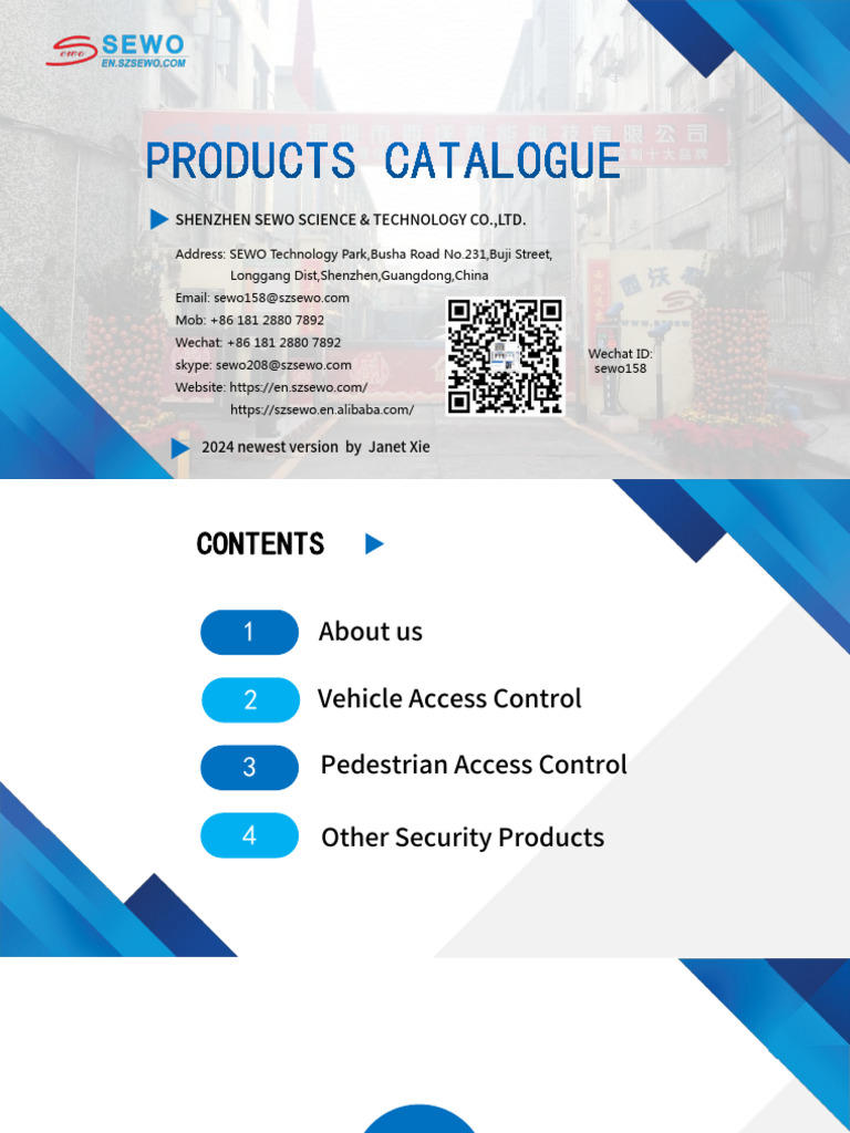 SEWO Technology Park Access Control Solutions | PDF | Radio Frequency ...