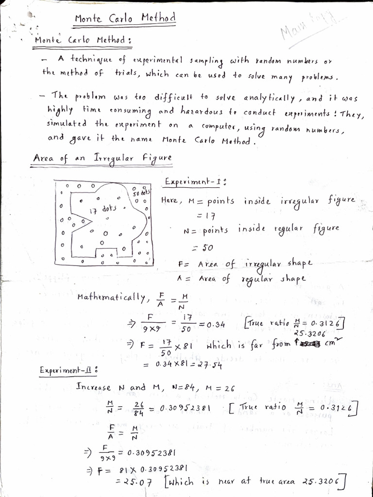 Monte Carlo Method | PDF
