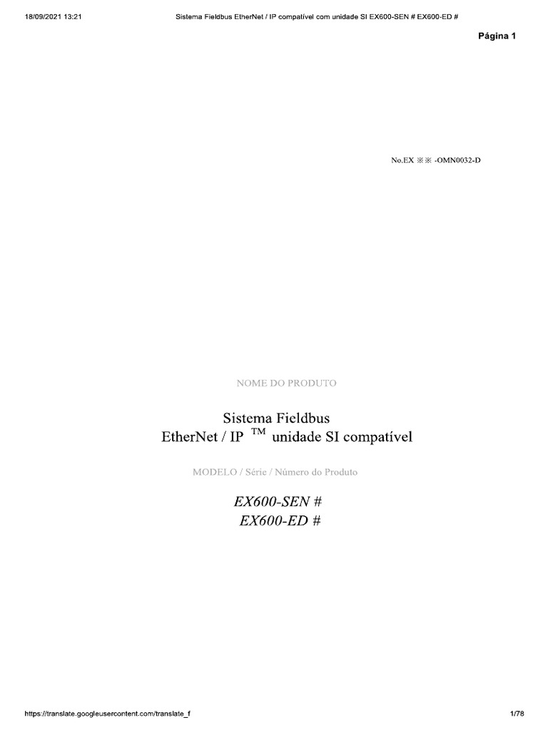 Om Ex600 Sen1 2 Ethernetip PT D | PDF