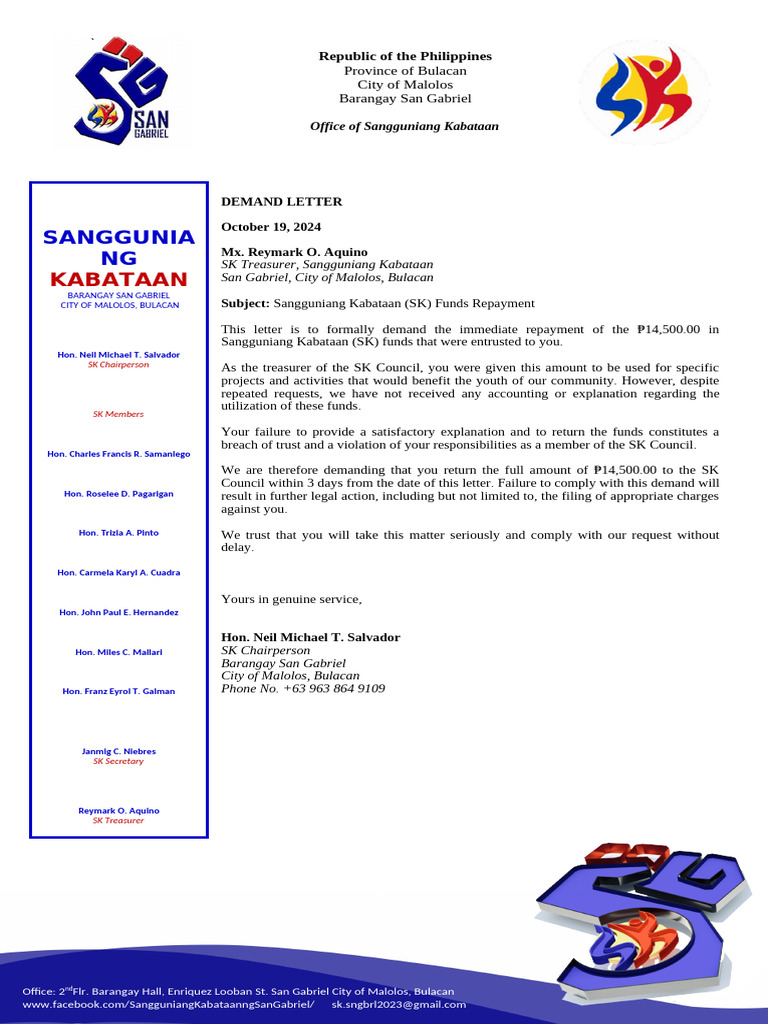 SK Demand Letter | PDF