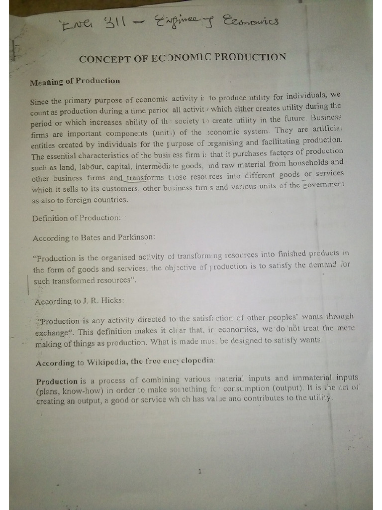 Eng 311 Engineering Economics | PDF