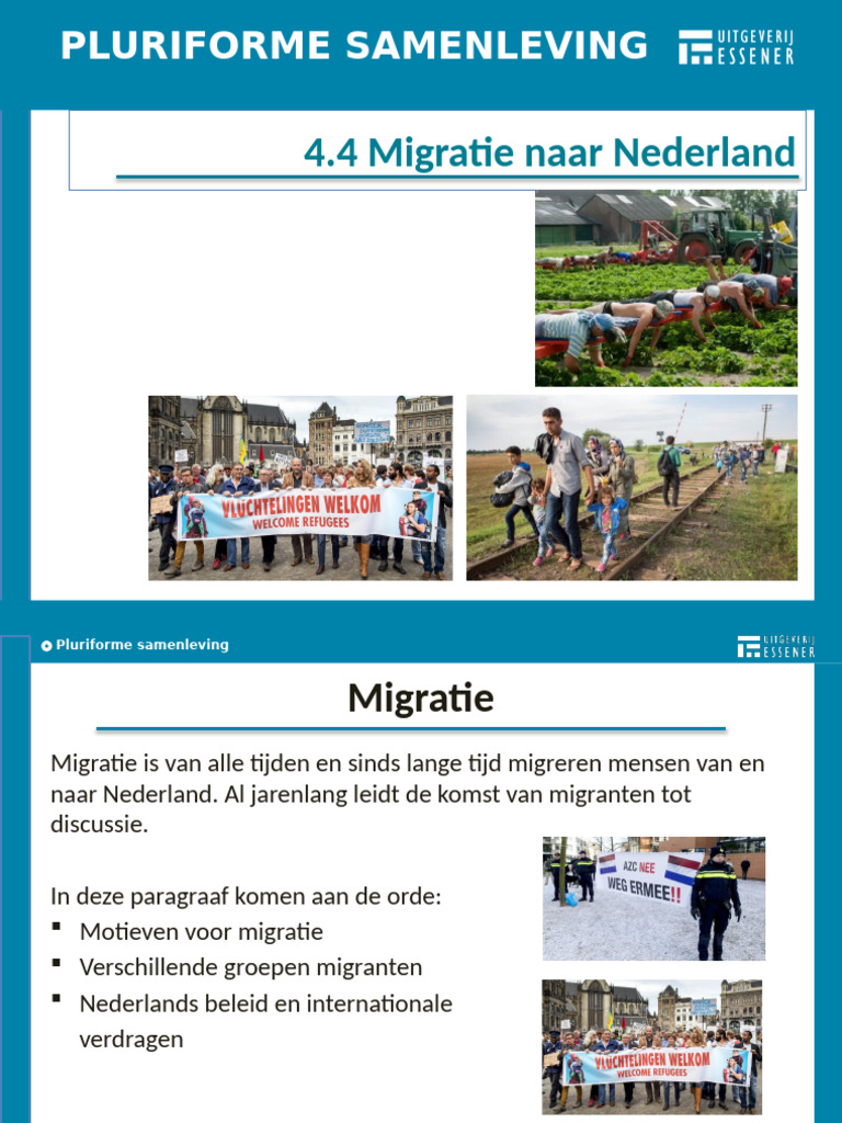 VWO Pluriforme Samenleving 4.4 Migratie-naar-Nederland | PDF