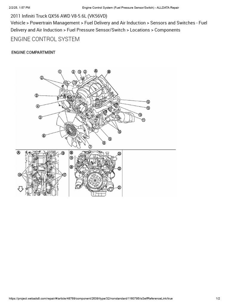 Engine Control System (Fuel Pressure Sensor - Switch) - ALLDATA Repair ...