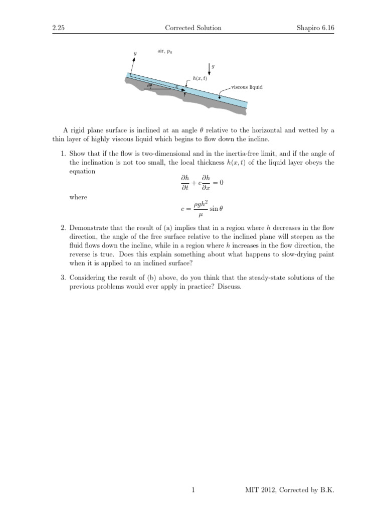 MIT2 25F13 Solution6.16 | PDF | Pressure | Wetting