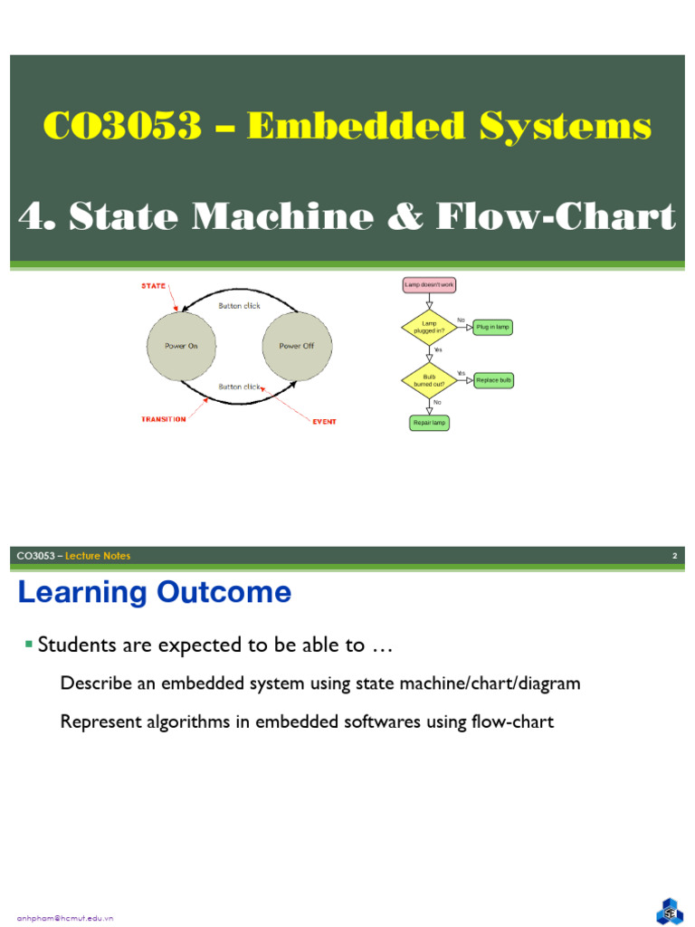 CO3053 - Lecture 4 - State Machine and Flowchart | PDF | Computing | Computer Engineering