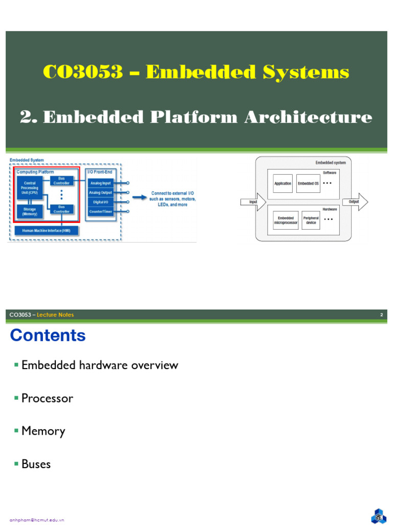 CO3053 - Lecture 2 - Embedded Platform Architecture | PDF | Central Processing Unit | Random ...