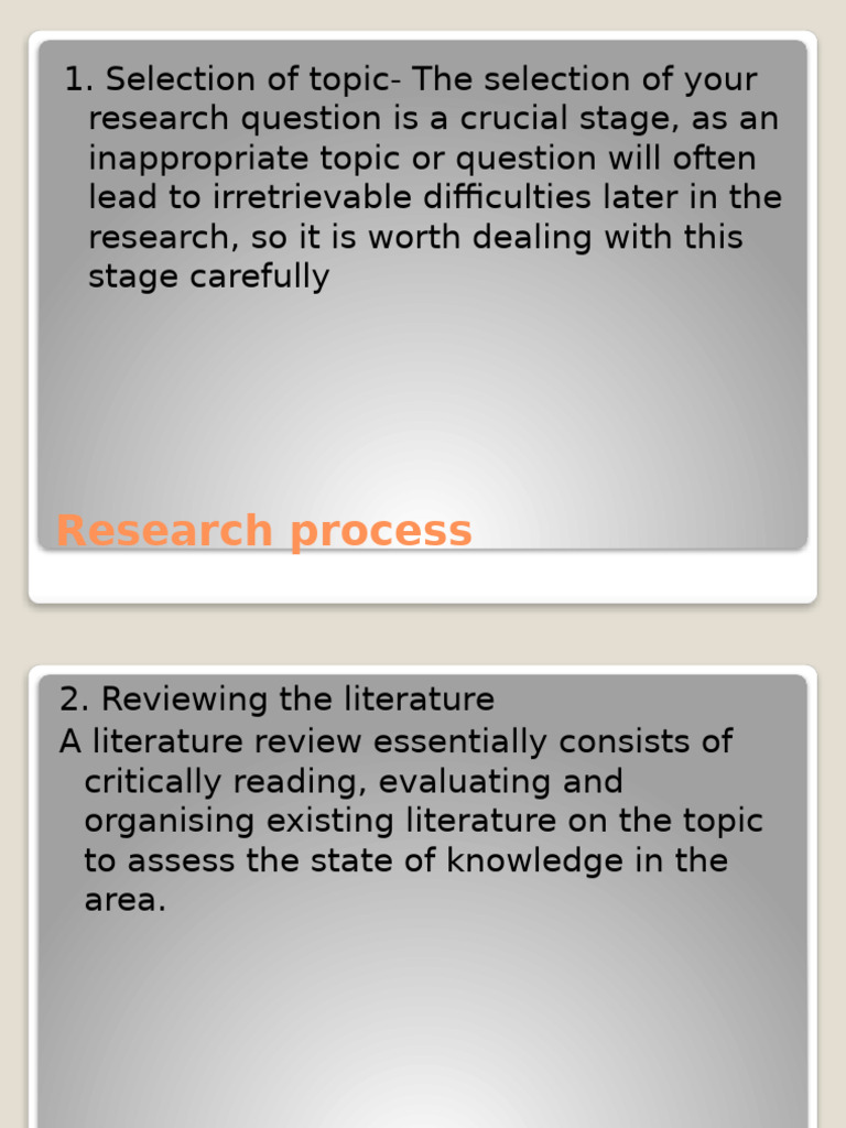 Essential Steps in the Research Process | PDF