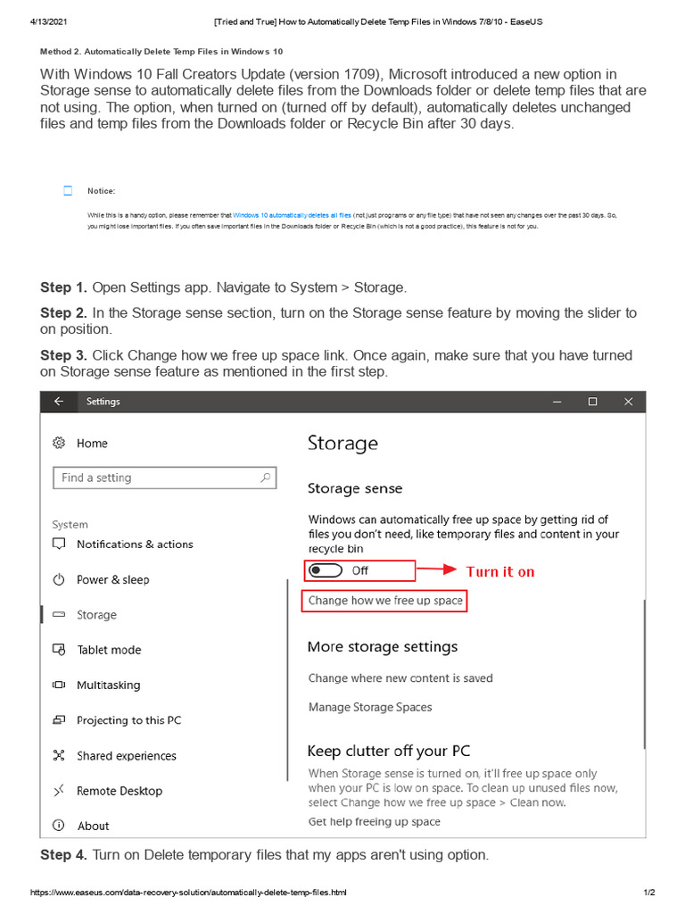 How To Automatically Delete Temp Files in Windows 7 - 8 - 10 | PDF