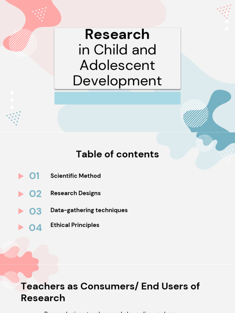 04 - Research in Child and Adolescent Development | PDF | Experiment ...