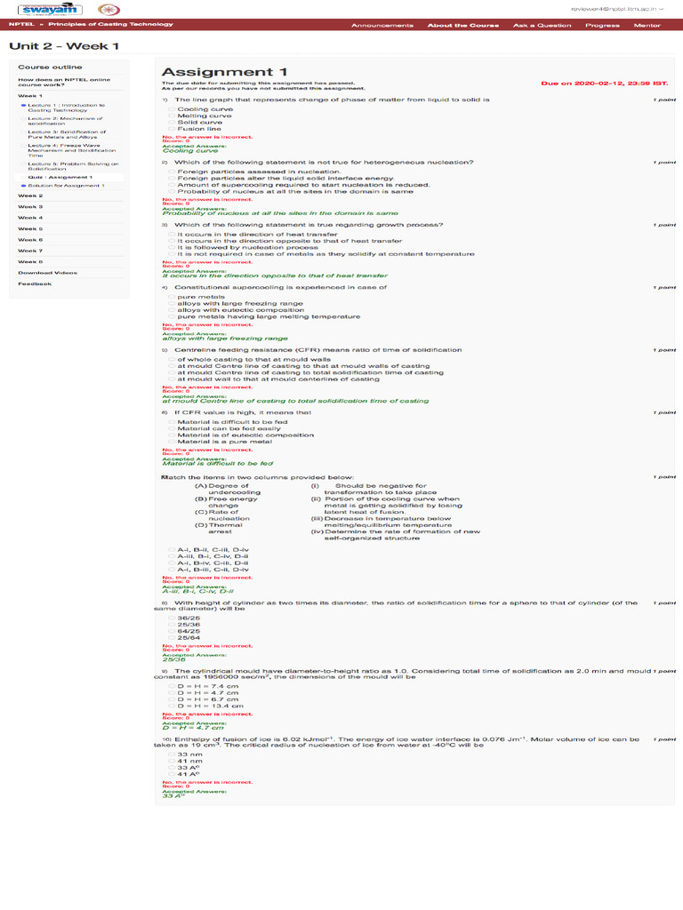 Noc20 Me35 Assigment 1 | PDF