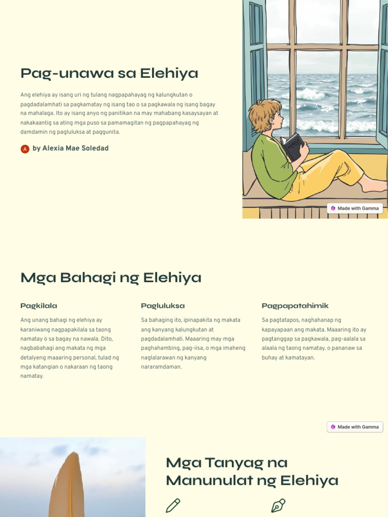 Pag Unawa Sa Elehiya | PDF