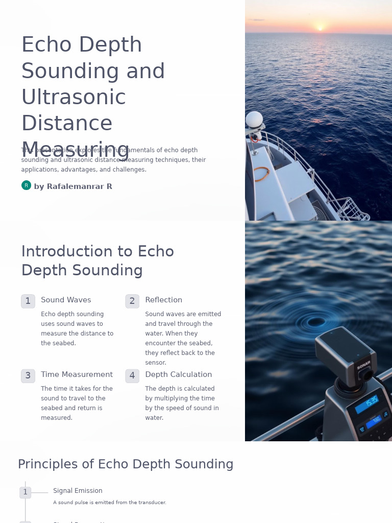 Echo Depth Sounding & Ultrasonic Measuring | PDF | Ultrasound | Sound