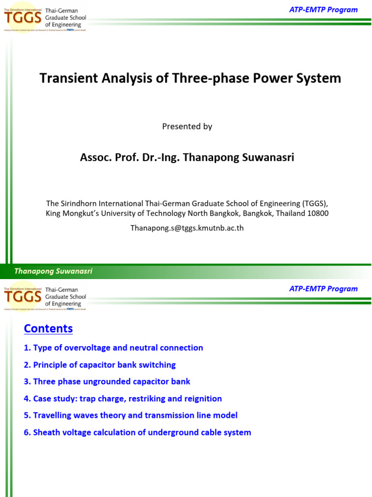 Day3 Transient Analysis of Three Phase Power System | PDF | Capacitor ...