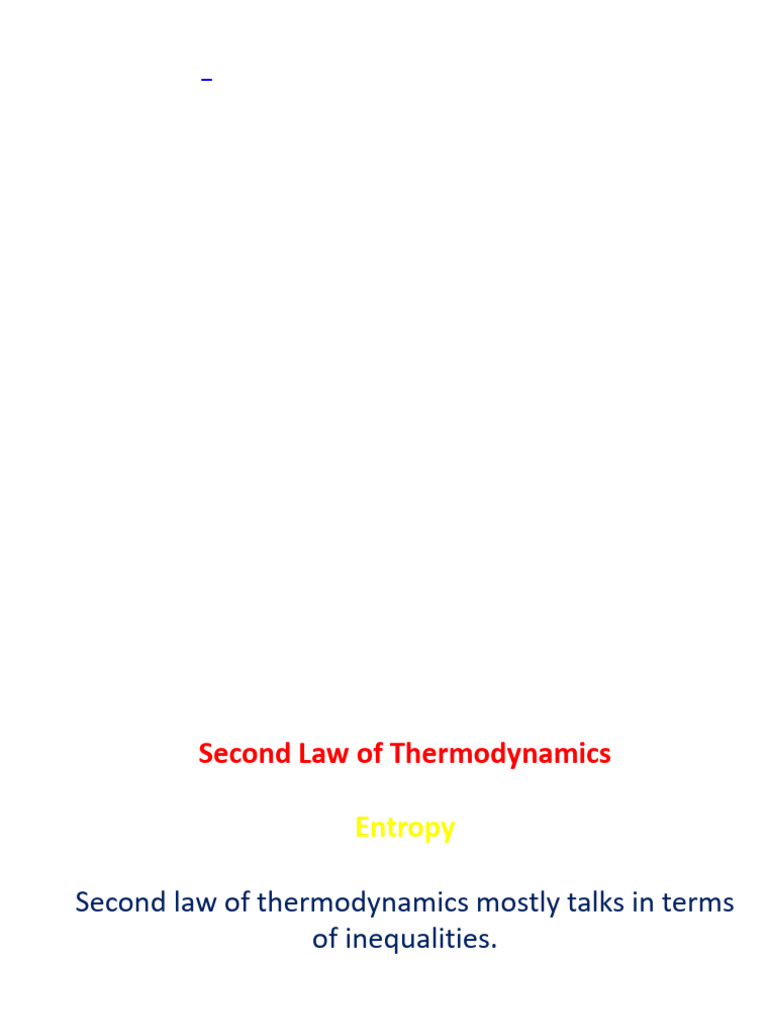 Unit_02 - Part II (Entropy) | PDF | Entropy | Second Law Of Thermodynamics