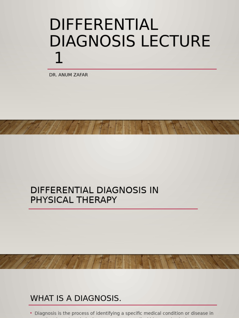 Differential Diagnosis in Physical Therapy | PDF | Medical Diagnosis ...