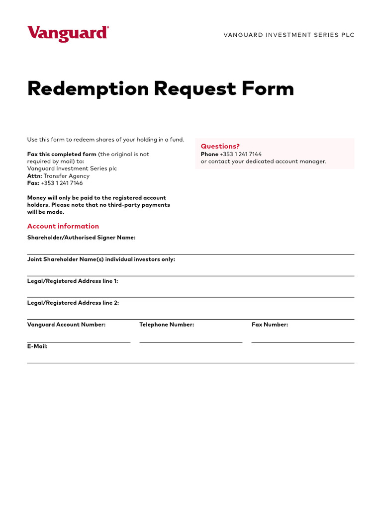 ireland-domiciled-redemption-request-form | PDF | Financial Services ...