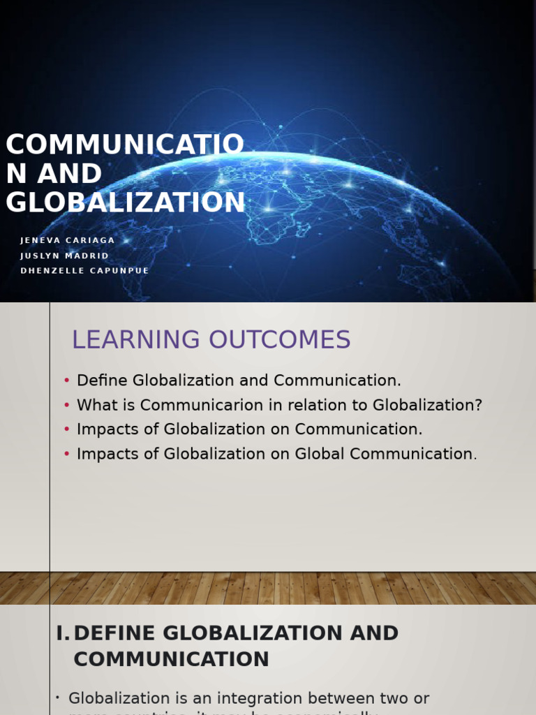 Communication and Globalization | PDF | Communication | Globalization