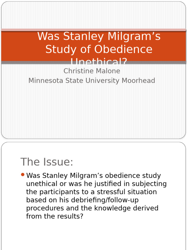 Updated Milgram Presentation | PDF | Psychology | Behavioural Sciences