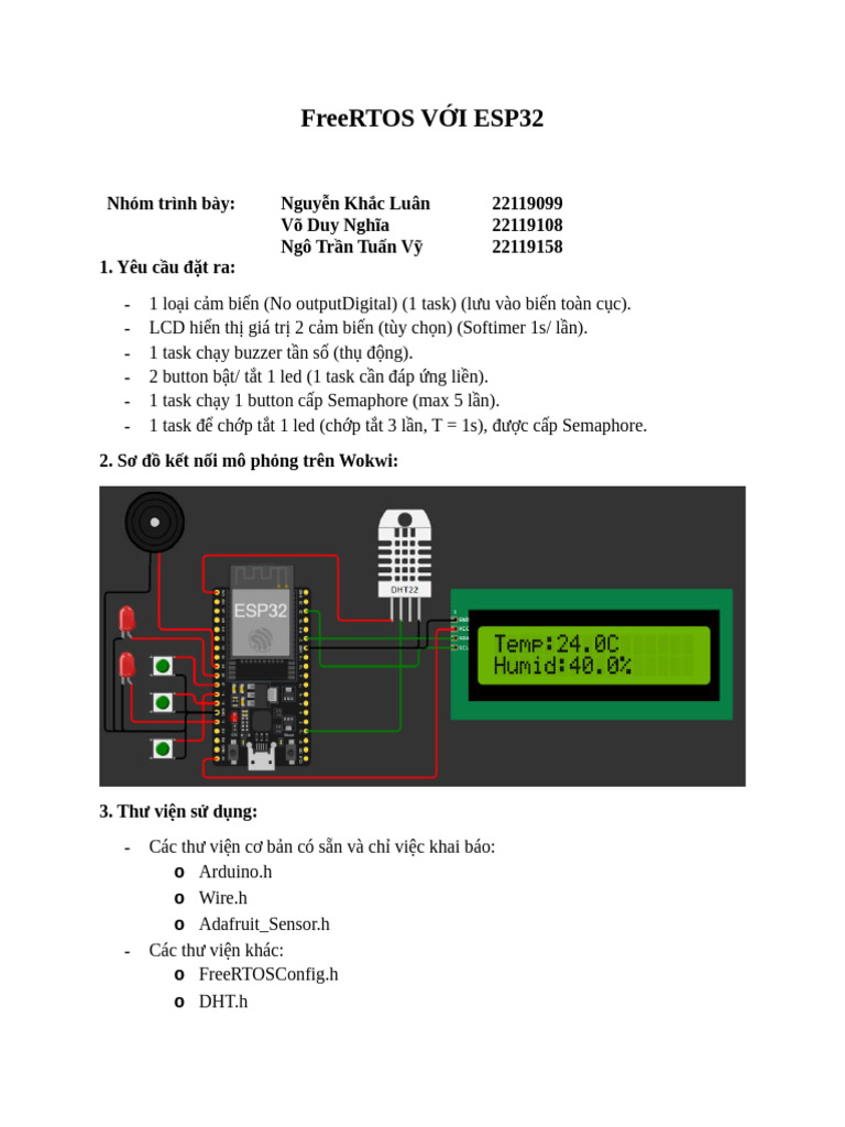 FreeRTOS ESP32 Sensor Control | PDF