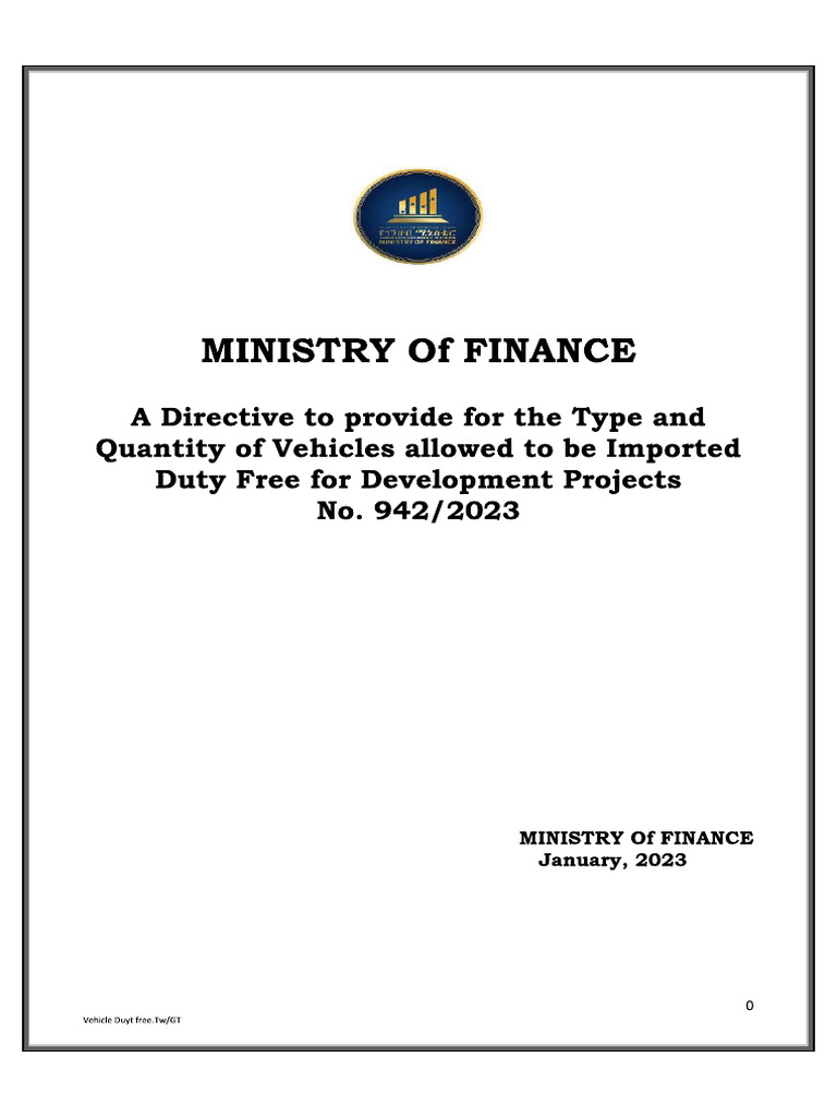 942-A Directive To Provide For The Type and Quantity of Vehicles ...