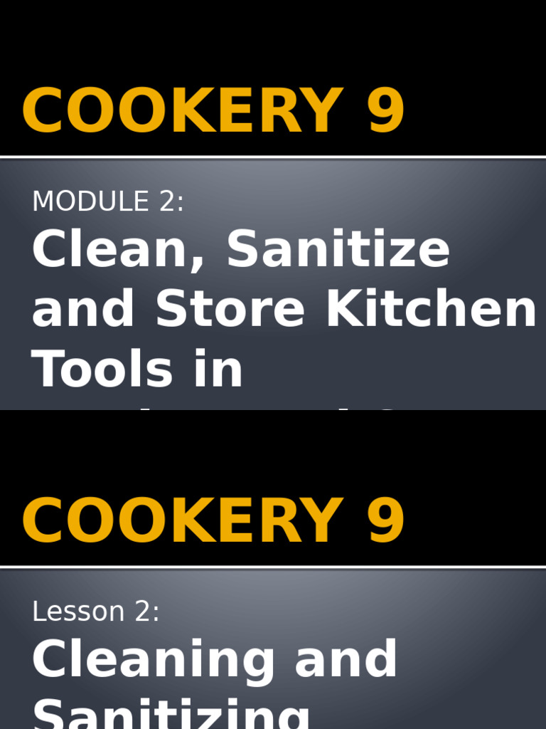 Clean and Sanitize Kitchen Tools | PDF