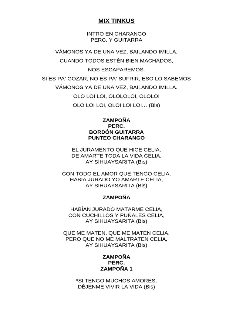 Letras Huaynos 8 | PDF | Amor | Fruto Del Espiritu Santo