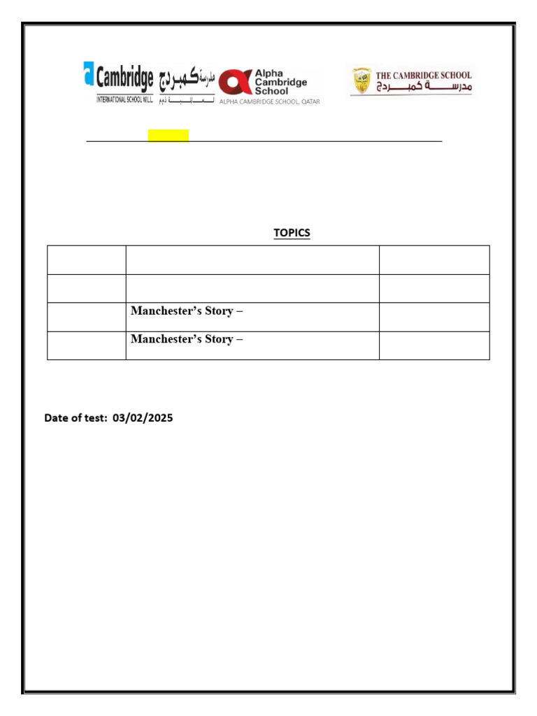 TM2 Year 8 Cas1 Updated Notification | PDF