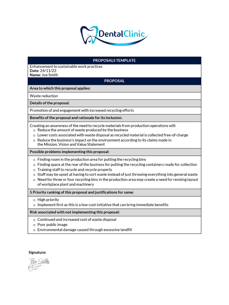 Proposals Template Form | PDF