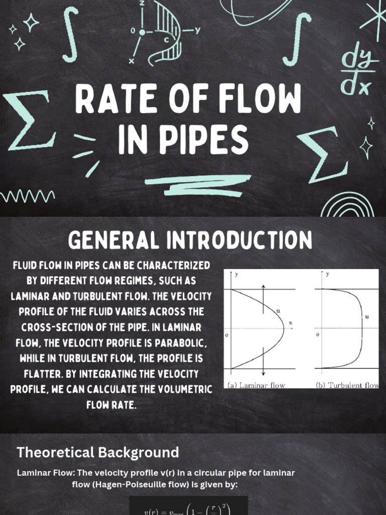RATE OF FLOW IN PIPES (1) | PDF | Fluid Dynamics | Flow Measurement