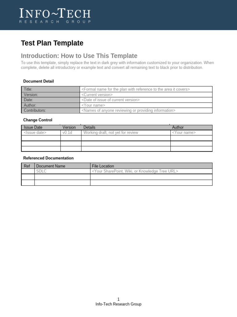 03 Test Plan Template Pdf Software Testing Unit Testing