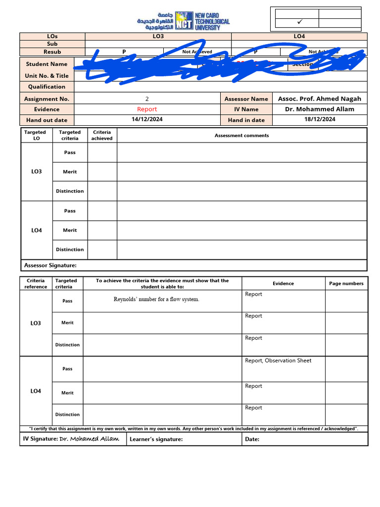 Assi (2) Fluid Mechanics - Felothaos Zareef - Autotronics - Y3 | PDF | Pump | Fluid Dynamics