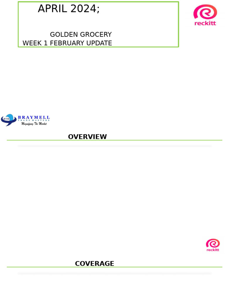 Golden Stores Merchandising - Week 1 REPORT | PDF