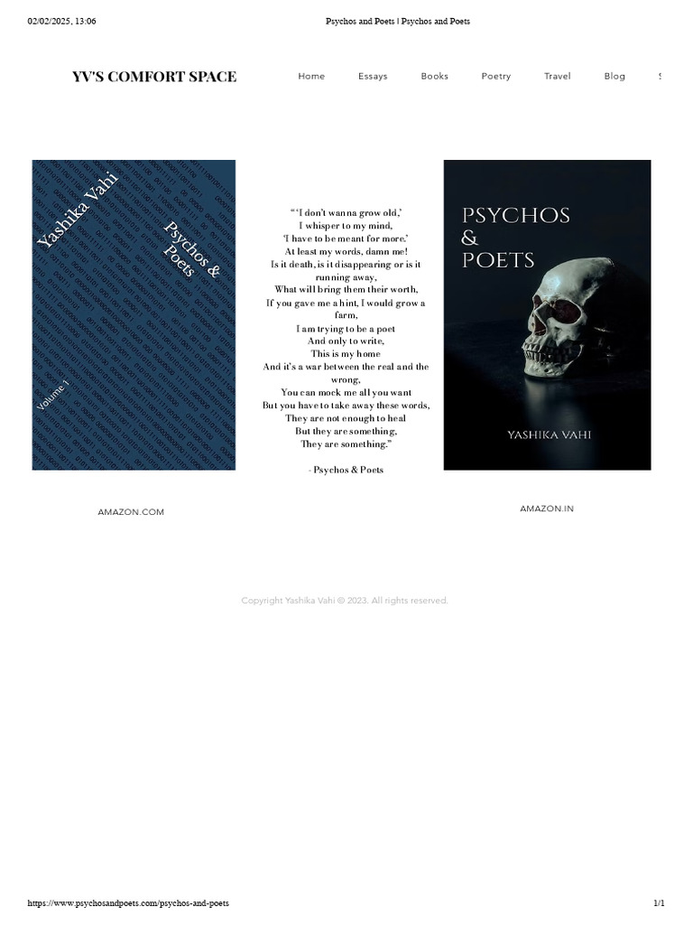Psychos & Poets by Yashika Vahi | PDF