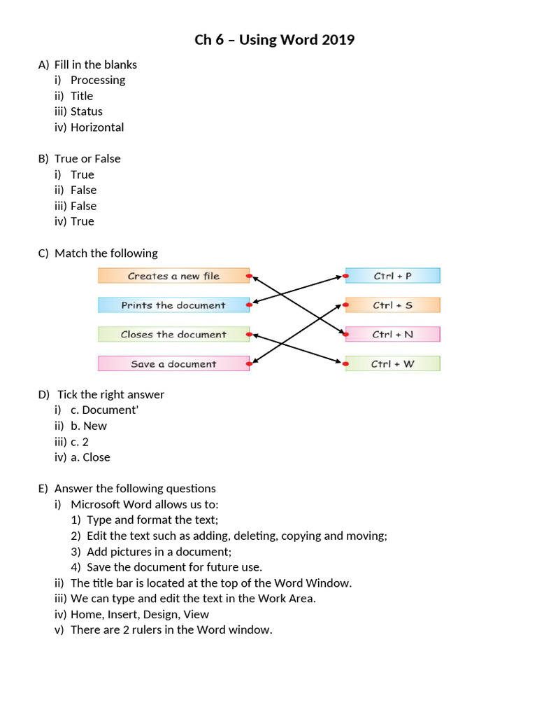 Grade 2 - Using Word 2019 | PDF