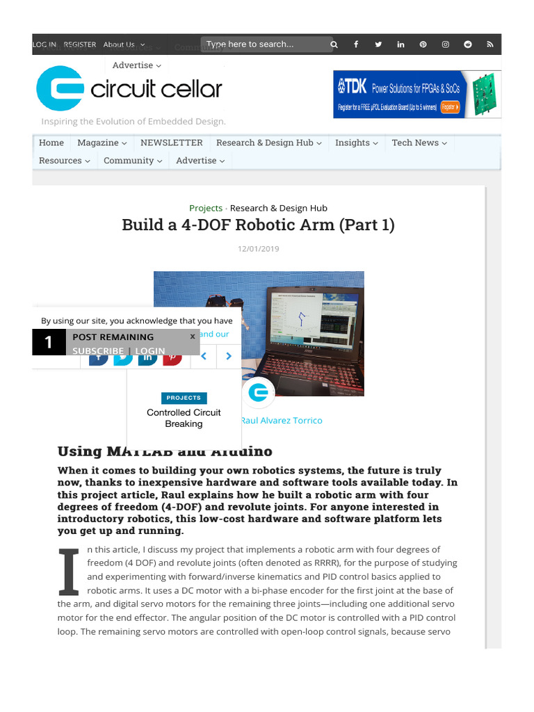 Build a 4-DOF Robotic Arm (Part 1) - Circuit Cellar | PDF | Control Theory | Computer Engineering