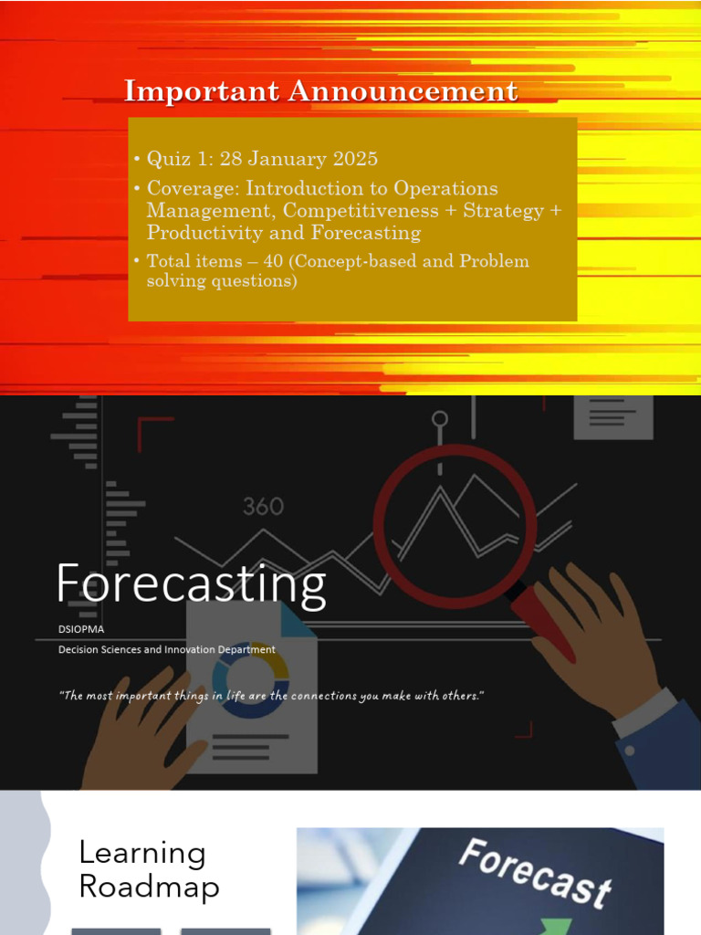 Forecasting Lecture Material | PDF | Forecasting | Linear Regression