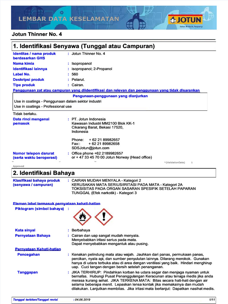 pdf-msds-thinner-no-4_compress | PDF