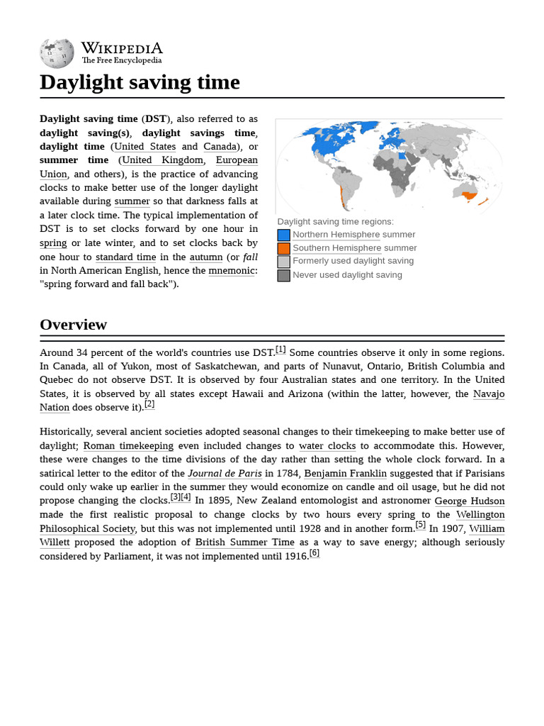 Daylight_saving_time | PDF | Daylight Saving Time