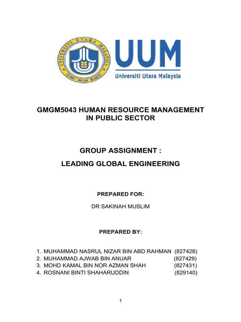 Group Assignment HRM - Leading Global Engineering | PDF | Employment | Performance Appraisal