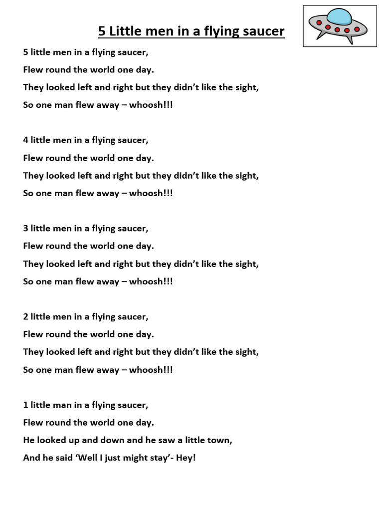 Five Little Men in a Flying Saucer | PDF