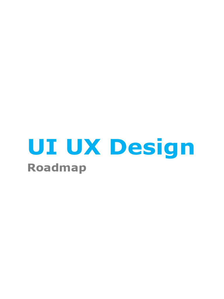 UI UX Designer Roadmap | PDF