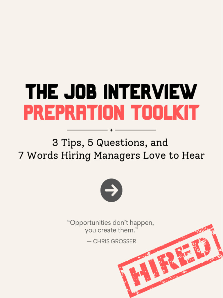 The Job Interview Preparation Toolkit | PDF