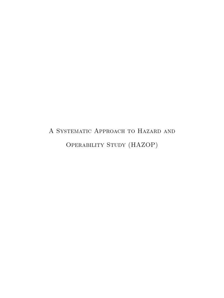 HAZOP Thesis - Paul - S - 202104 - MASc | PDF | System | Function ...
