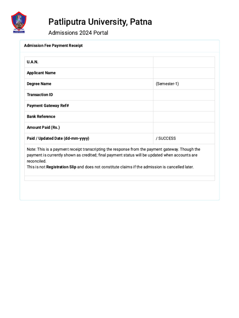Tanu M.com Payment Slip (Ppu) | PDF