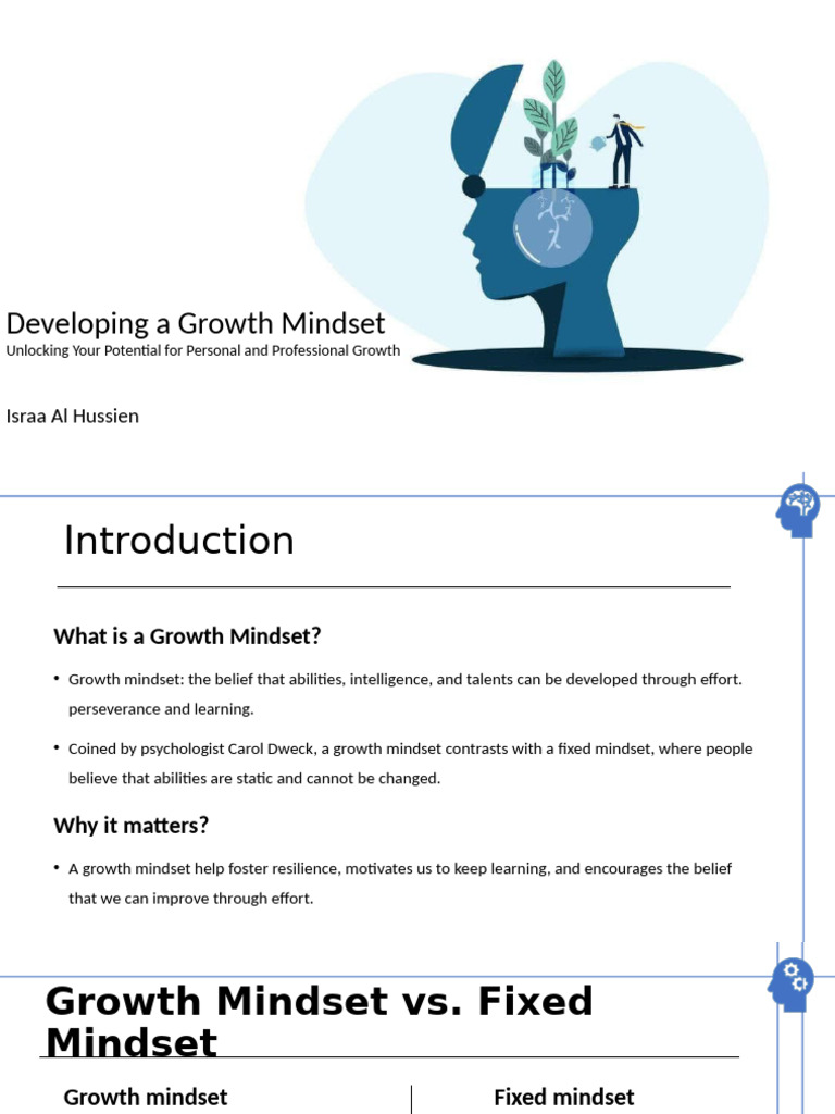 Develop A Growth Mindset (Autosaved) | PDF | Mindset | Psychological ...
