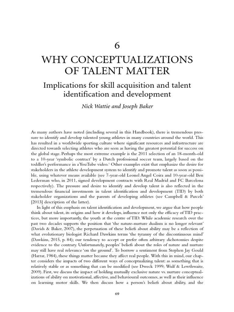 Why Conceptualizations of Talent Matter | PDF | Motivation | Motivational