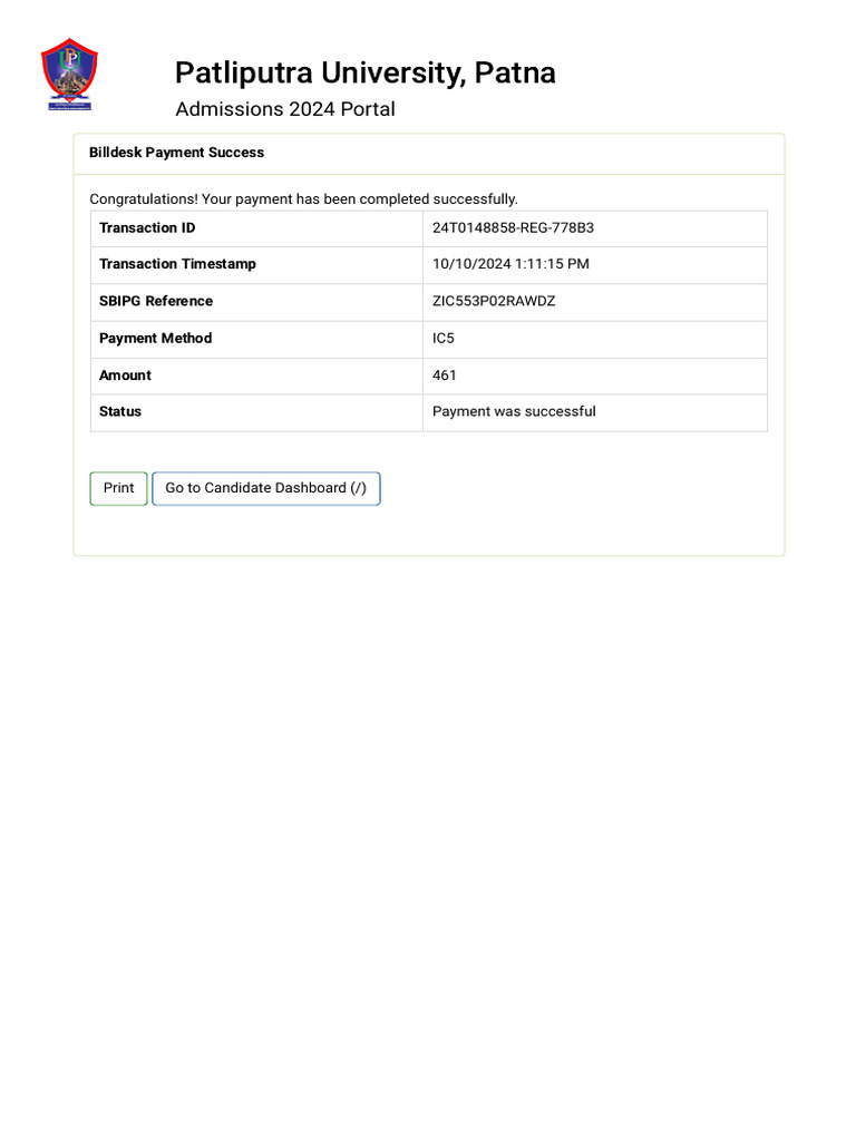 tanu Priya registration sem1 | PDF