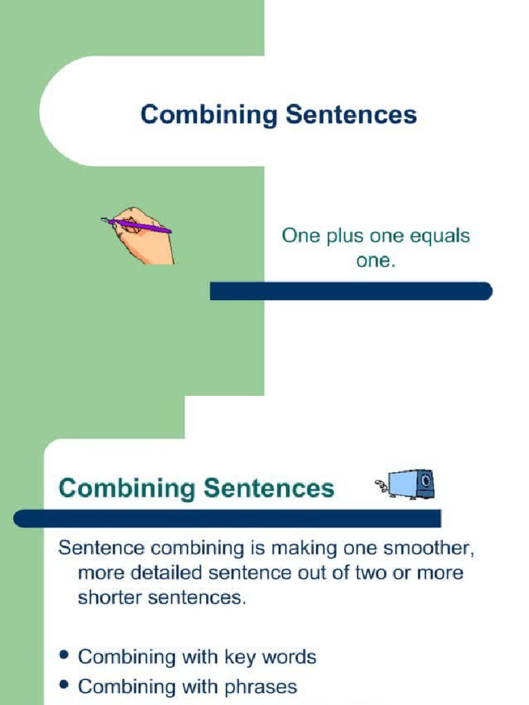 Combining Sentences Ppt (1) | PDF