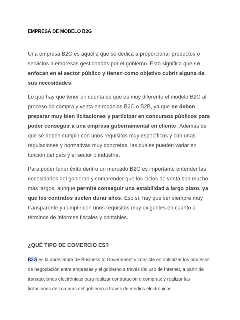 Guía Completa sobre Comercio B2G | PDF | Pay Pal | Negocios económicos