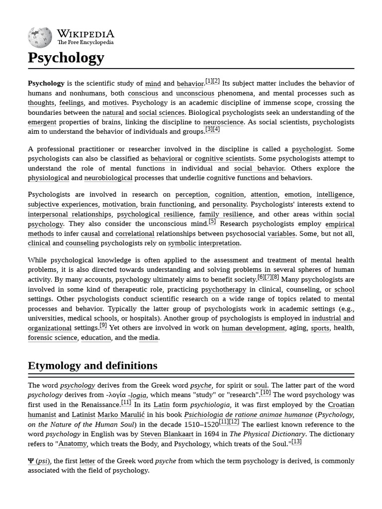 Psychology | PDF | Psychology | Behaviorism